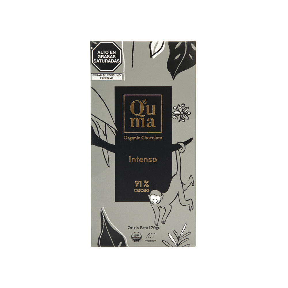 Chocolate 91% Cacao Q'uma 70 g - florayfauna